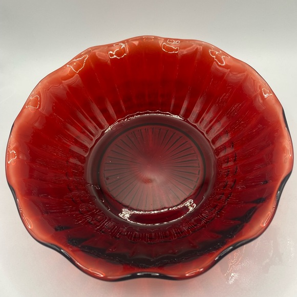 Kitchen | Red Vintage Glass Your Grandmas Old Candy Bowl | Poshmark